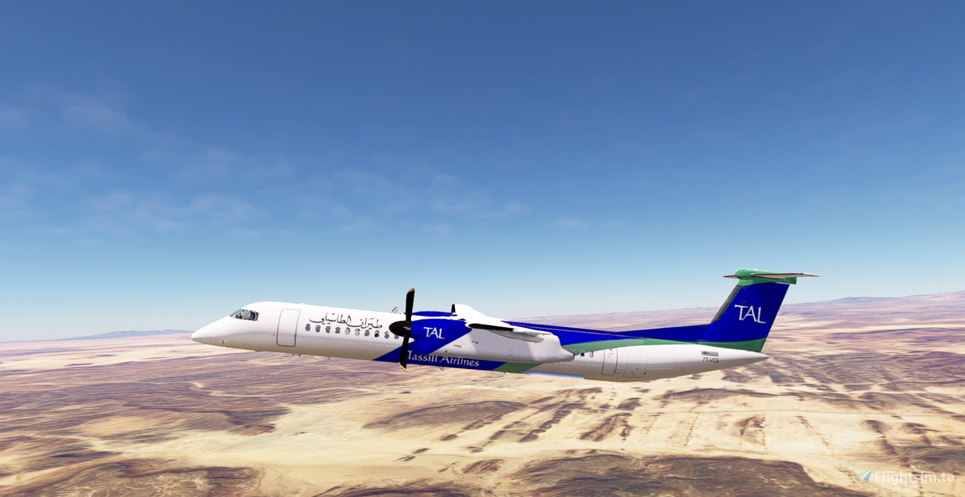 Dash-8-Q400-TASSILI AIRLINES -7TVCL for Microsoft Flight Simulator | MSFS