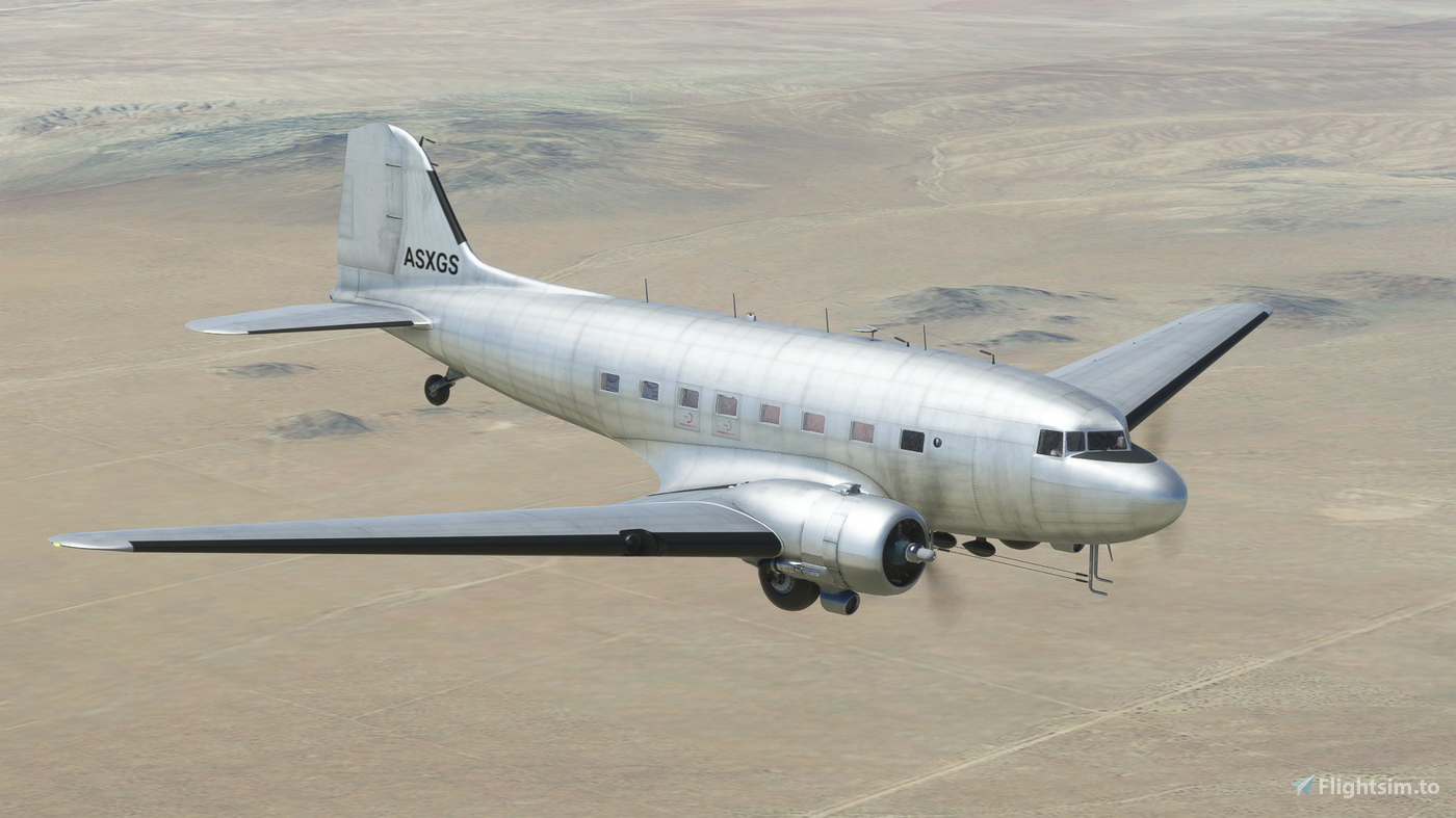 DC-3 Bare Metal with Reworked Normals - Version B for Microsoft Flight ...
