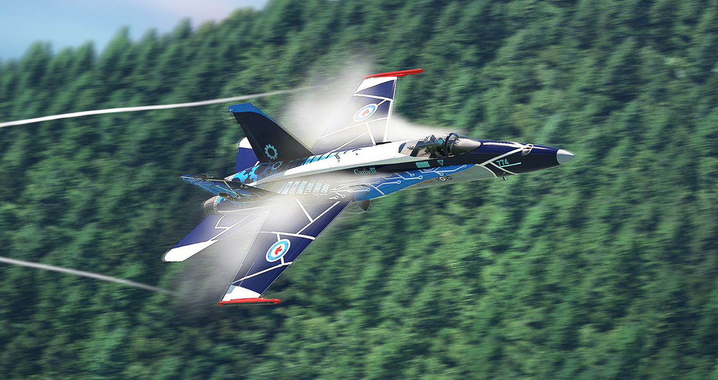 [8K] DC Designs F/A-18C RCAF CF-18 Demo Team 2024 Livery для Microsoft ...