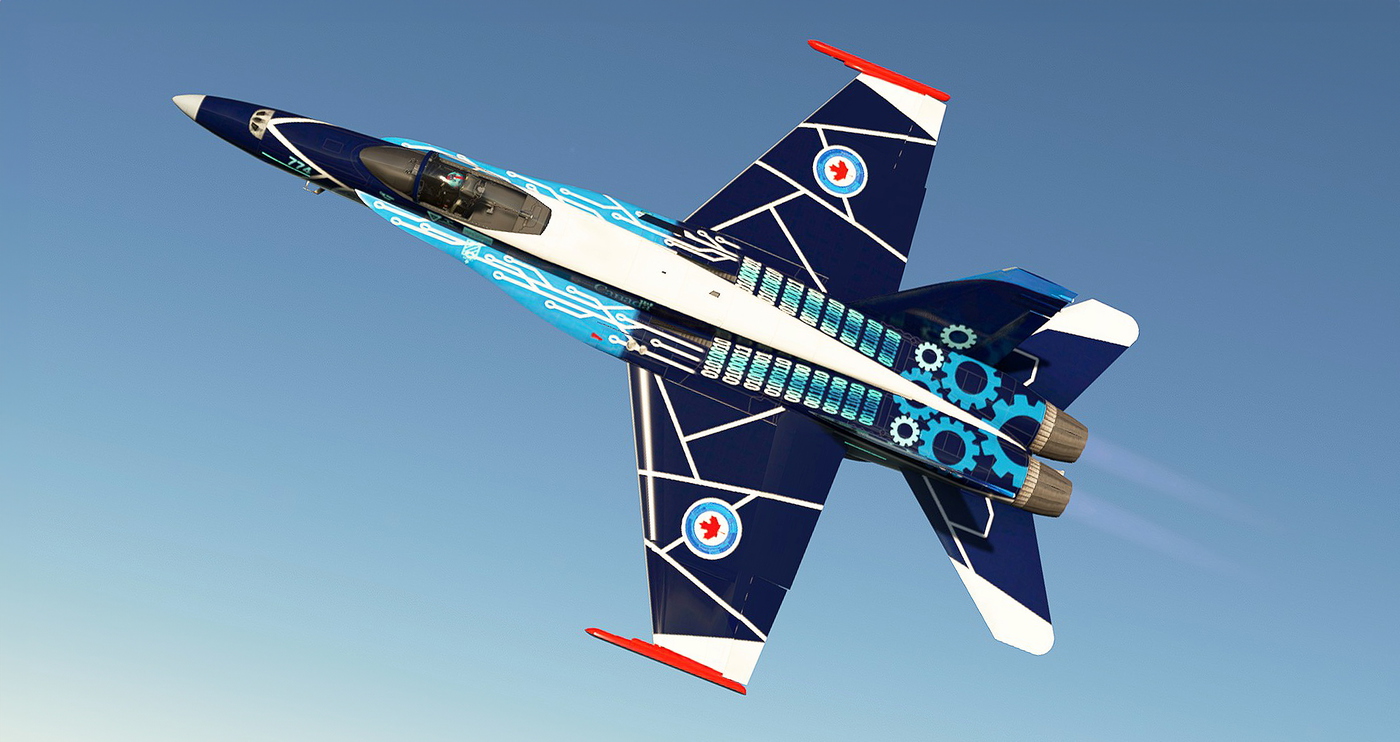 [8K] DC Designs F/A-18C RCAF CF-18 Demo Team 2024 Livery для Microsoft ...