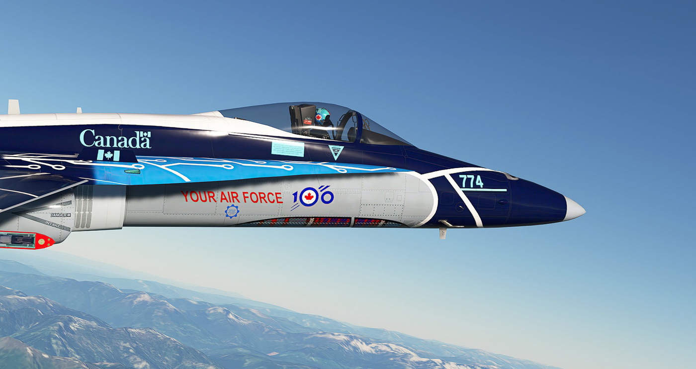 [8K] DC Designs F/A-18C RCAF CF-18 Demo Team 2024 Livery для Microsoft ...