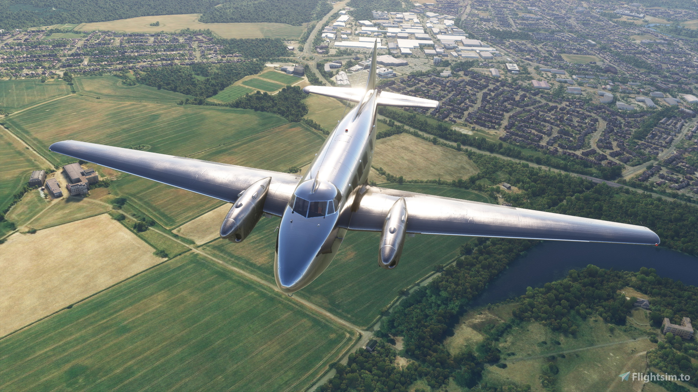 De Havilland DH-104 Dove in bare metal pour Microsoft Flight Simulator ...