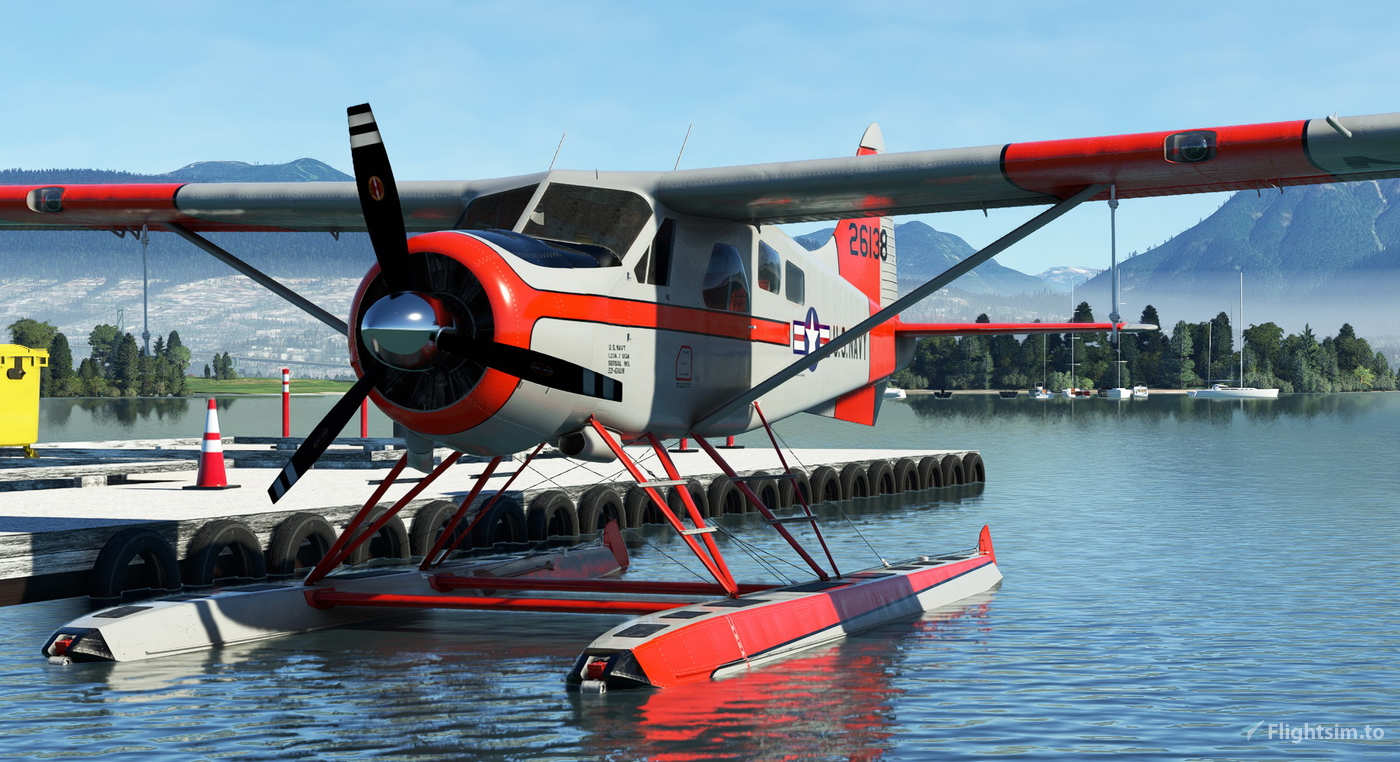 DHC-2 Beaver U.S.Navy livery for Amphibian and wheels. for Microsoft Flight Simulator | MSFS