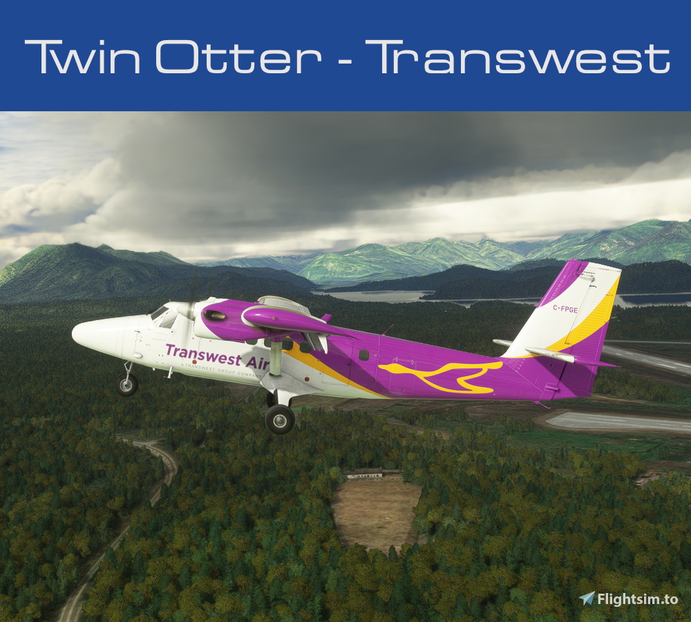 DHC6 Twin Otter Transwest Air for Microsoft Flight Simulator | MSFS