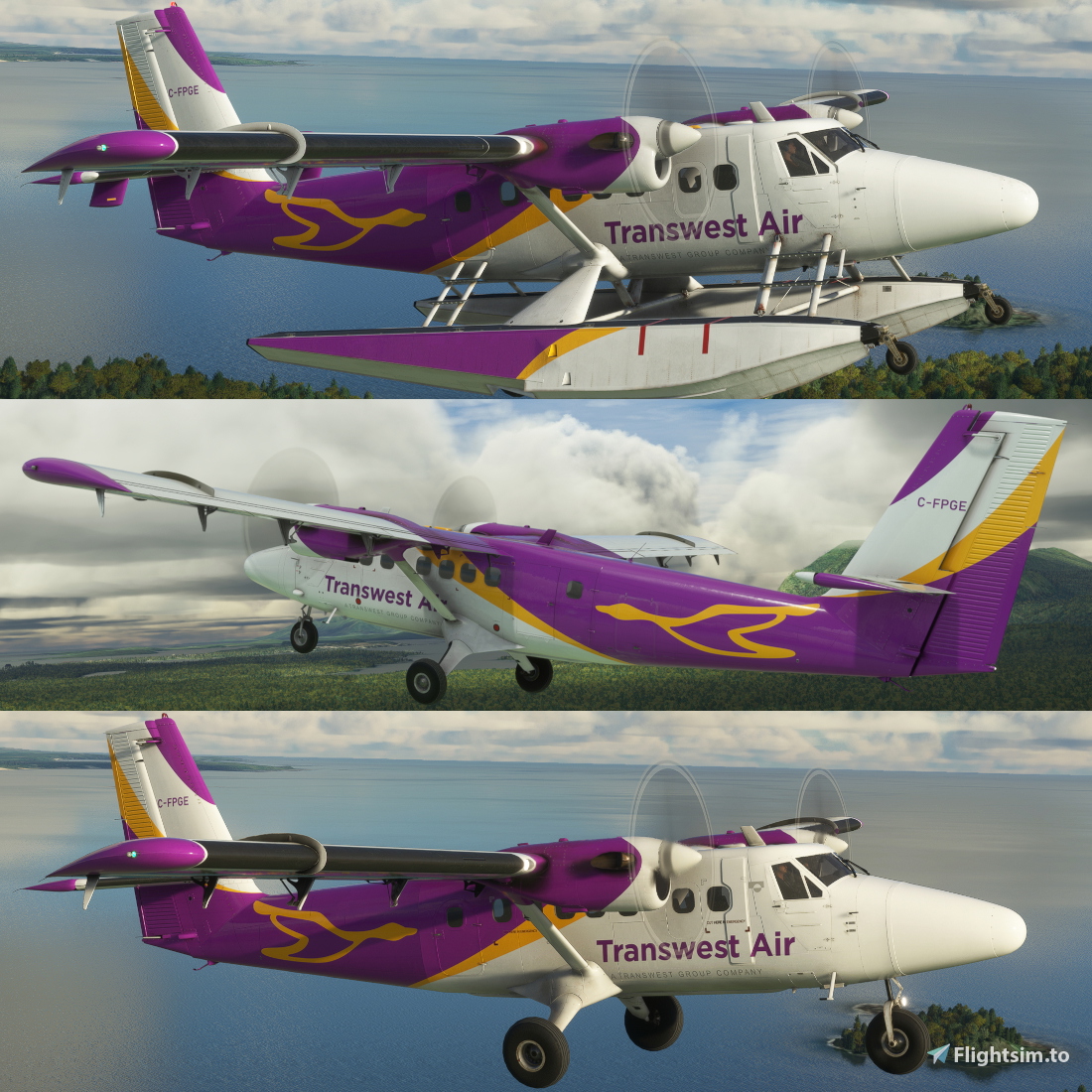 DHC6 Twin Otter Transwest Air for Microsoft Flight Simulator | MSFS