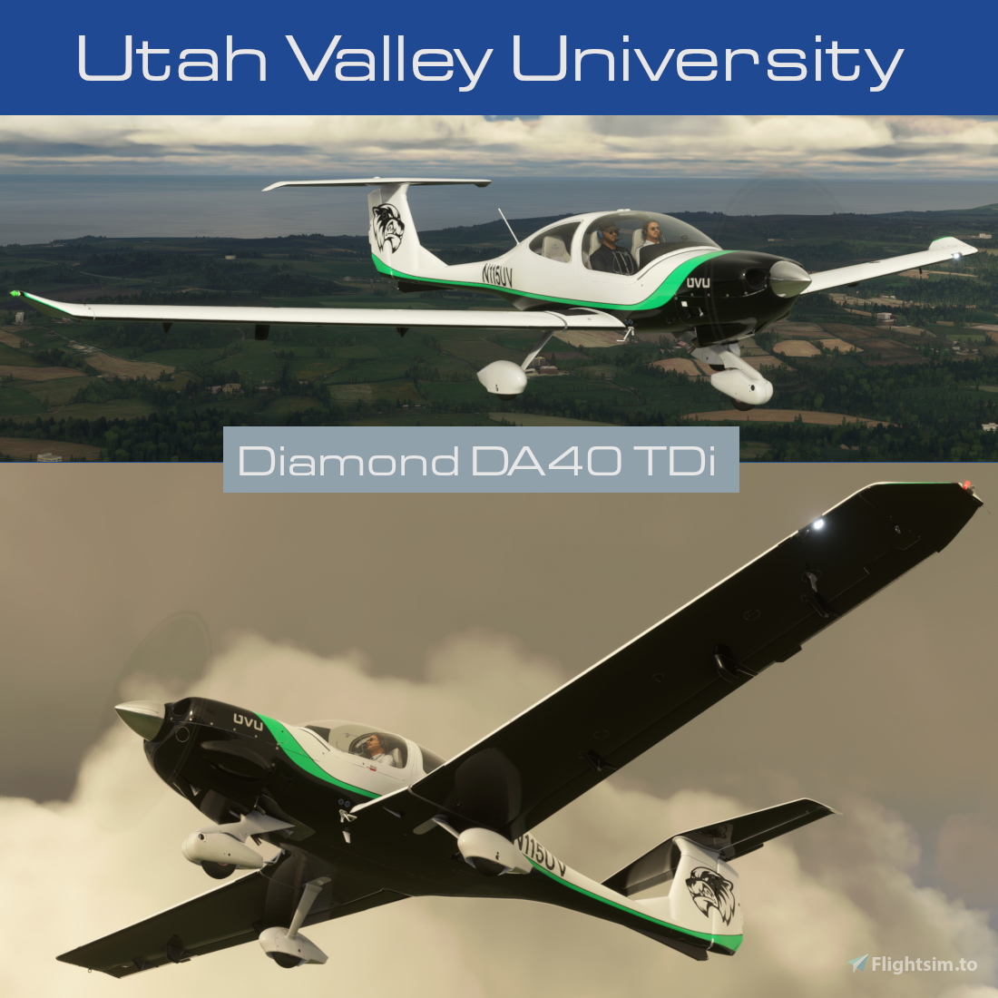 Diamond DA40 Utah Valley University for Microsoft Flight Simulator | MSFS
