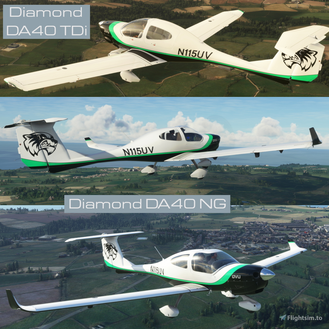 Diamond DA40 Utah Valley University for Microsoft Flight Simulator | MSFS