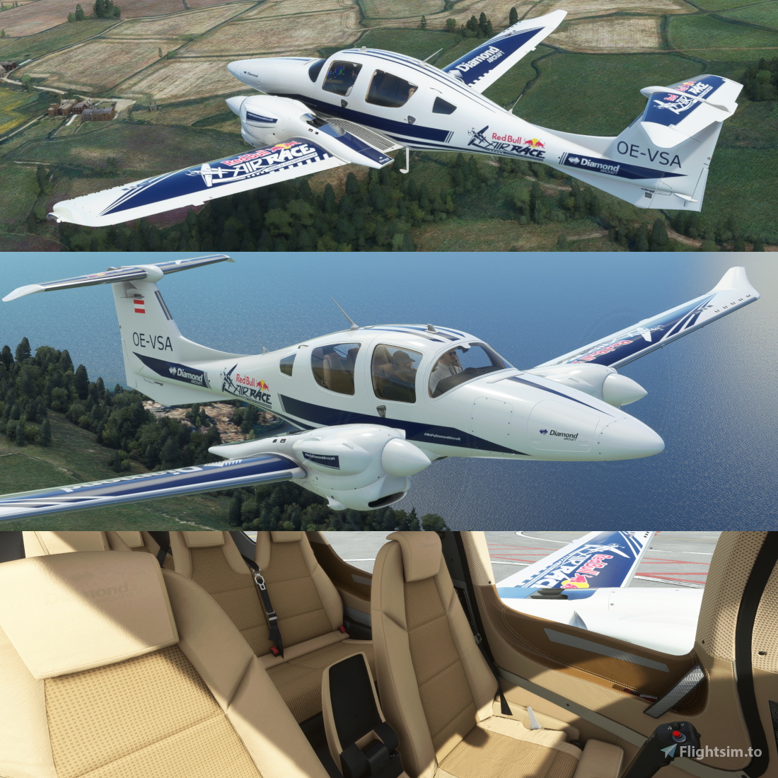 Diamond DA62 Red Bull pour Microsoft Flight Simulator | MSFS