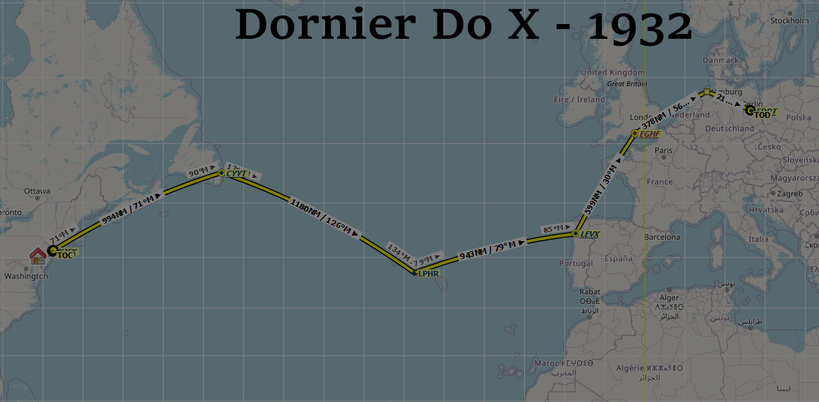 Dornier Do X 1930-1932 Transatlantic Flight Plans for Microsoft Flight ...