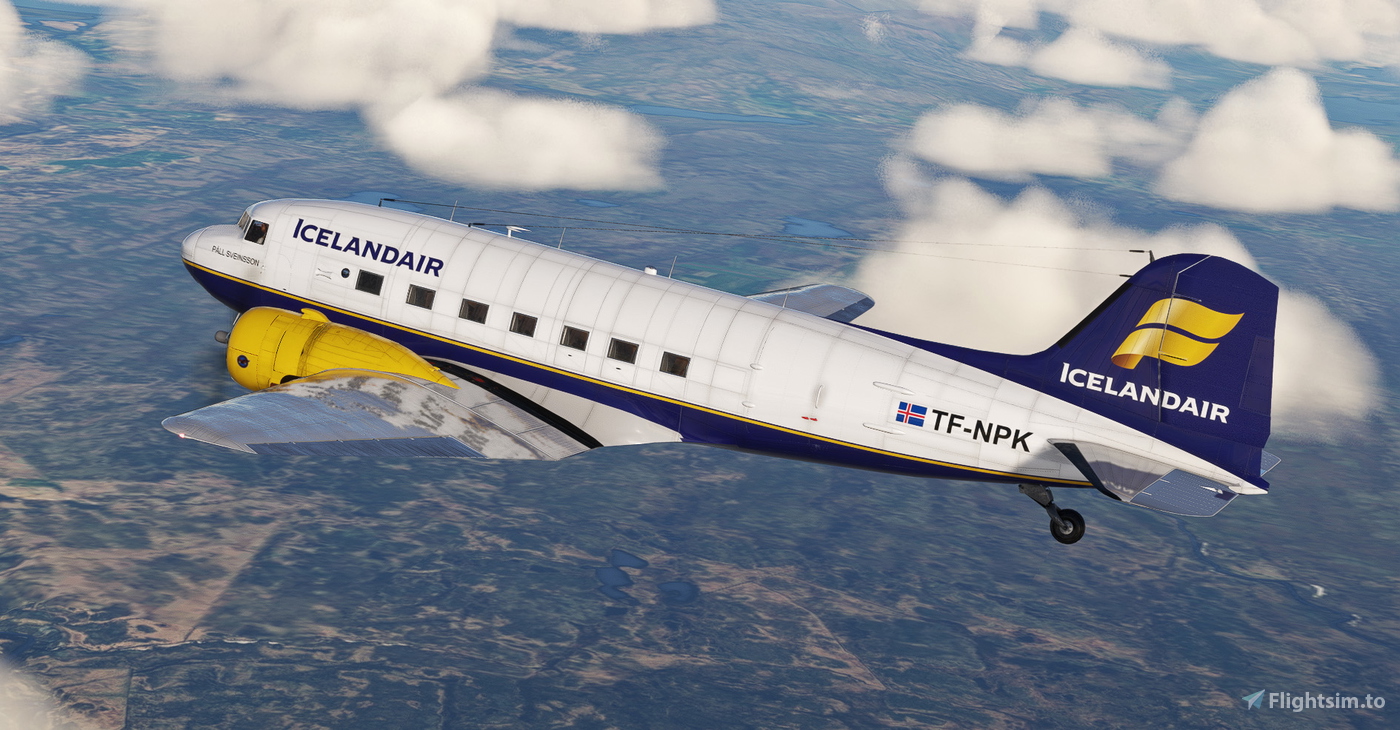 Douglas DC-3 - Icelandair for Microsoft Flight Simulator | MSFS