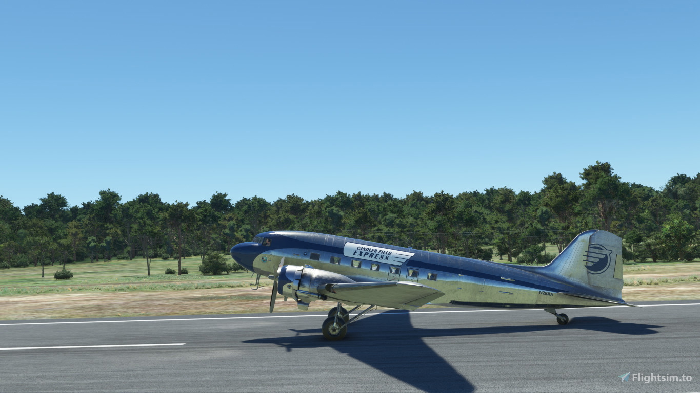 Douglas DC-3 N28AA Candler Field Express for Microsoft Flight Simulator ...
