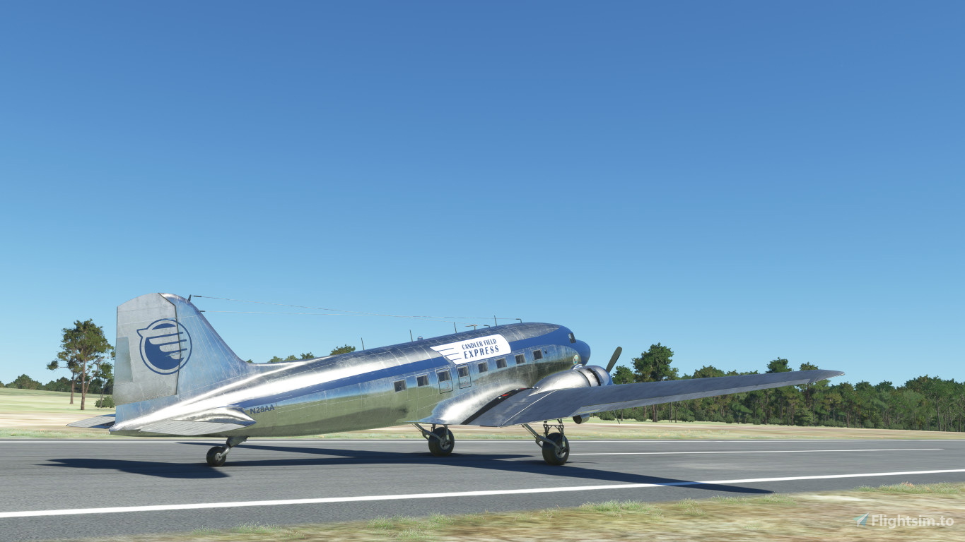 Douglas DC-3 N28AA Candler Field Express for Microsoft Flight Simulator ...
