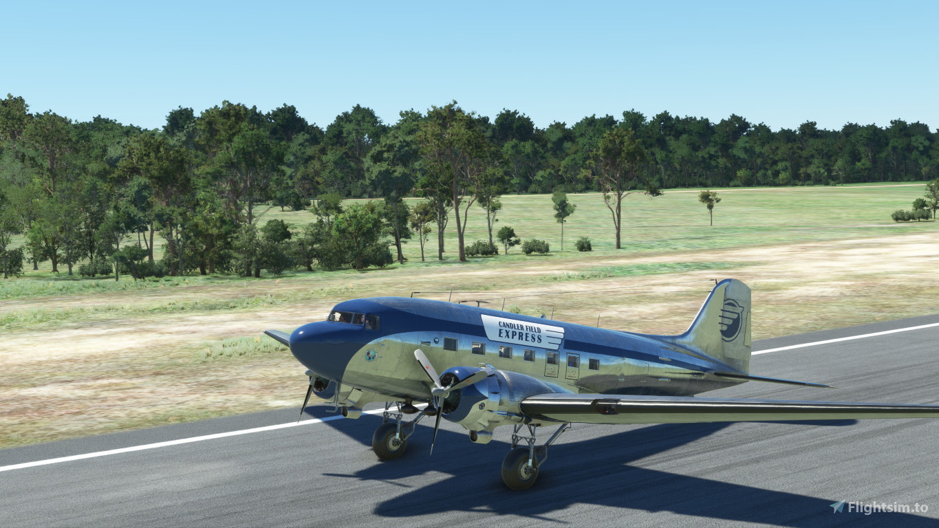 Douglas DC-3 N28AA Candler Field Express for Microsoft Flight Simulator ...