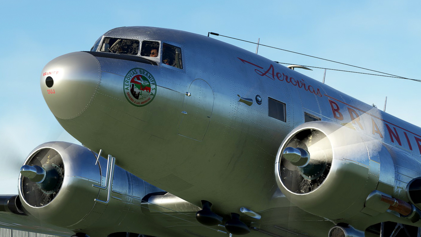 Douglas DC-3 Aerovias Braniff XA-DUJ for Microsoft Flight Simulator | MSFS