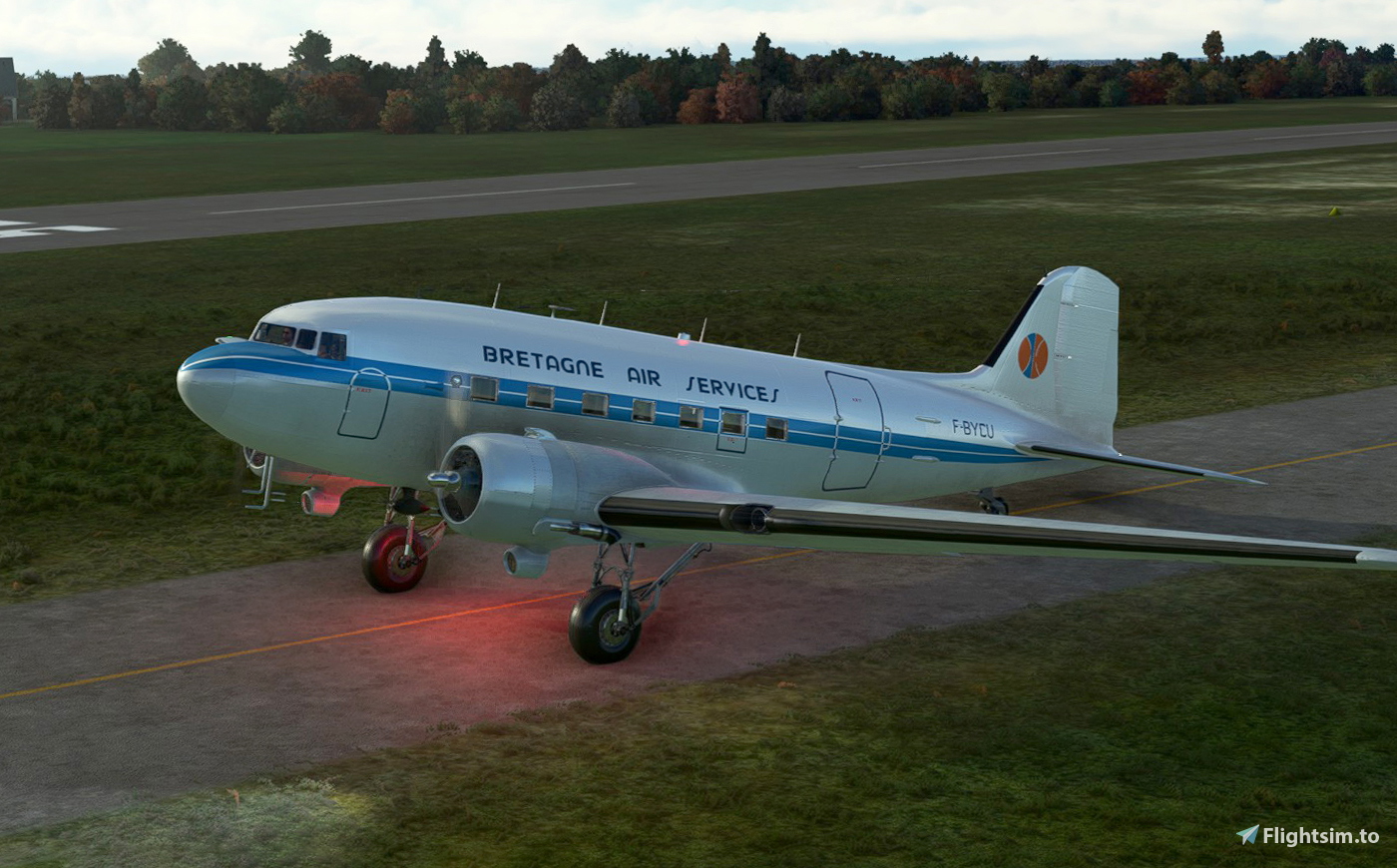 Douglas DC-3 Bretagne Air Services F-BYCU for Microsoft Flight ...