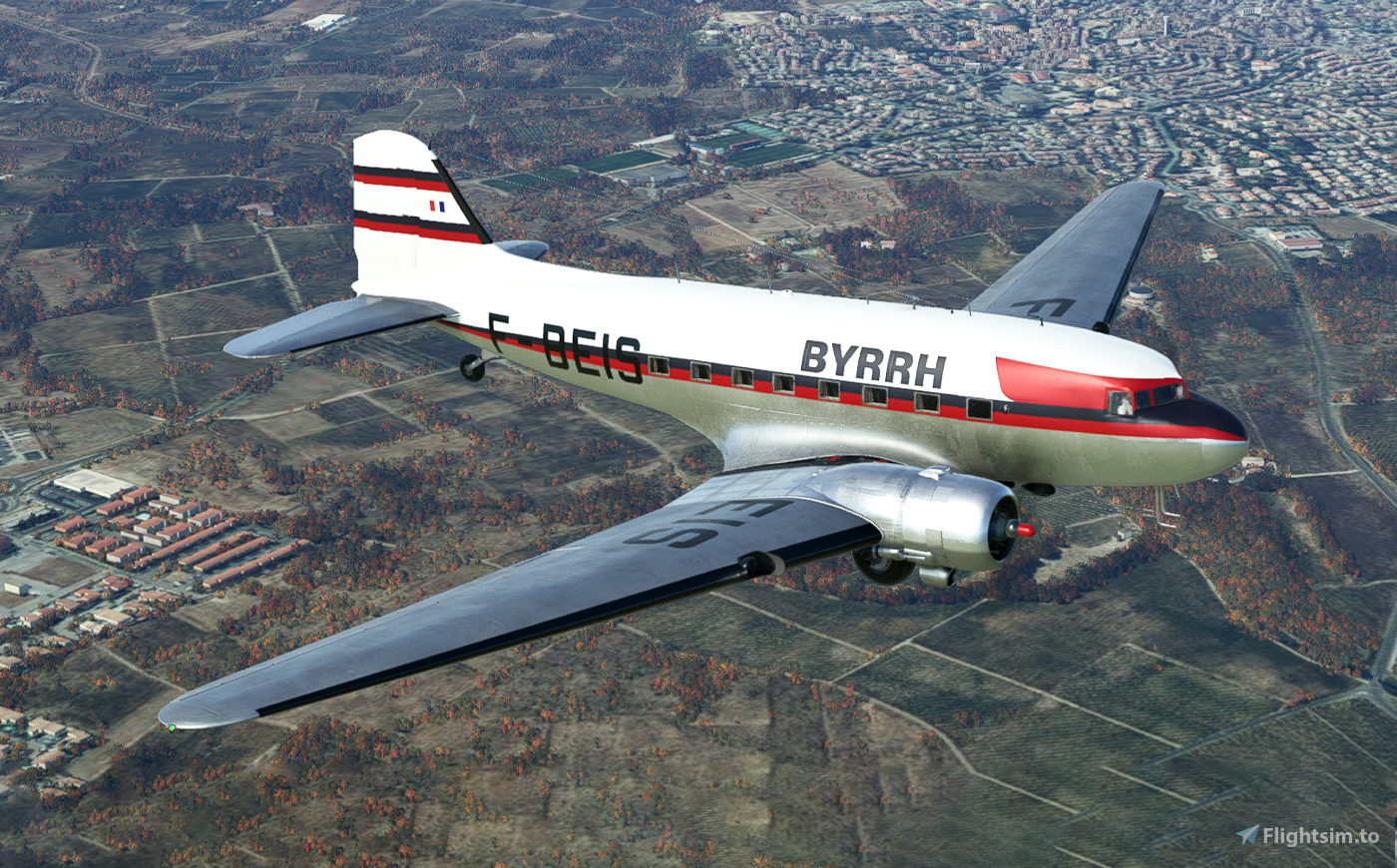 Douglas DC-3 BYRRH (Violet Fréres) F-BEIS for Microsoft Flight ...