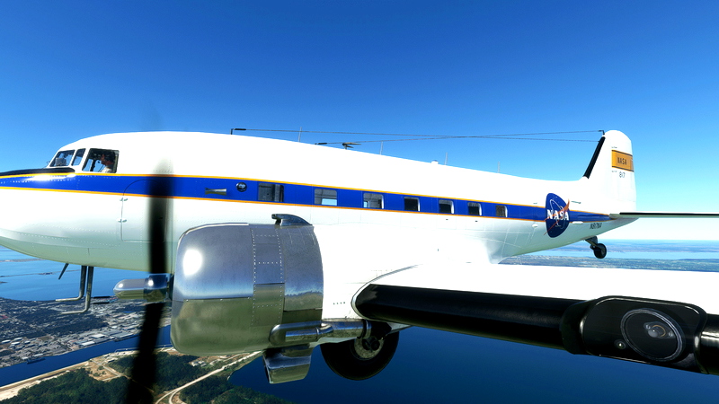 Douglas DC-3 NASA 1974 (N817NA) for Microsoft Flight Simulator | MSFS