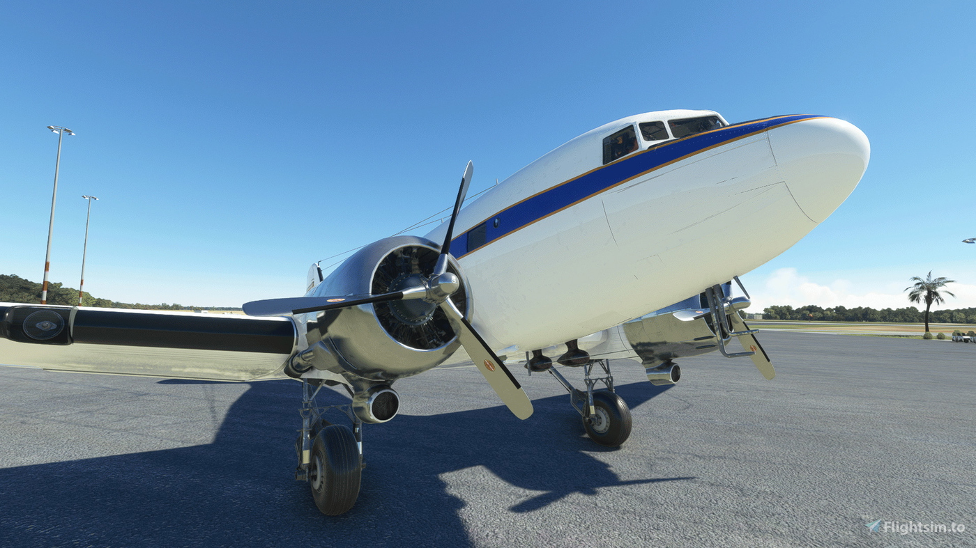 Douglas DC-3 NASA 1974 (N817NA) for Microsoft Flight Simulator | MSFS