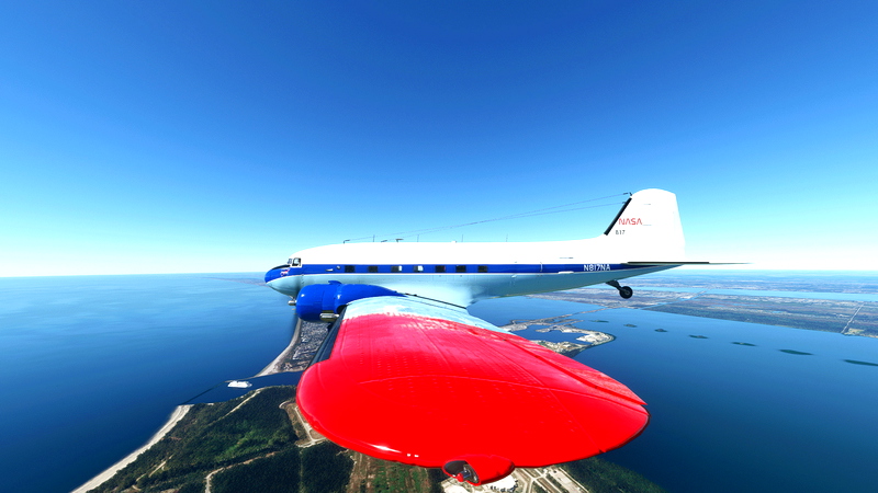 Douglas DC-3 NASA 1982 (N817NA) for Microsoft Flight Simulator | MSFS