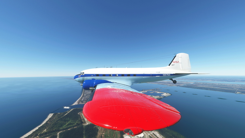Douglas DC-3 NASA 1982 (N817NA) for Microsoft Flight Simulator | MSFS