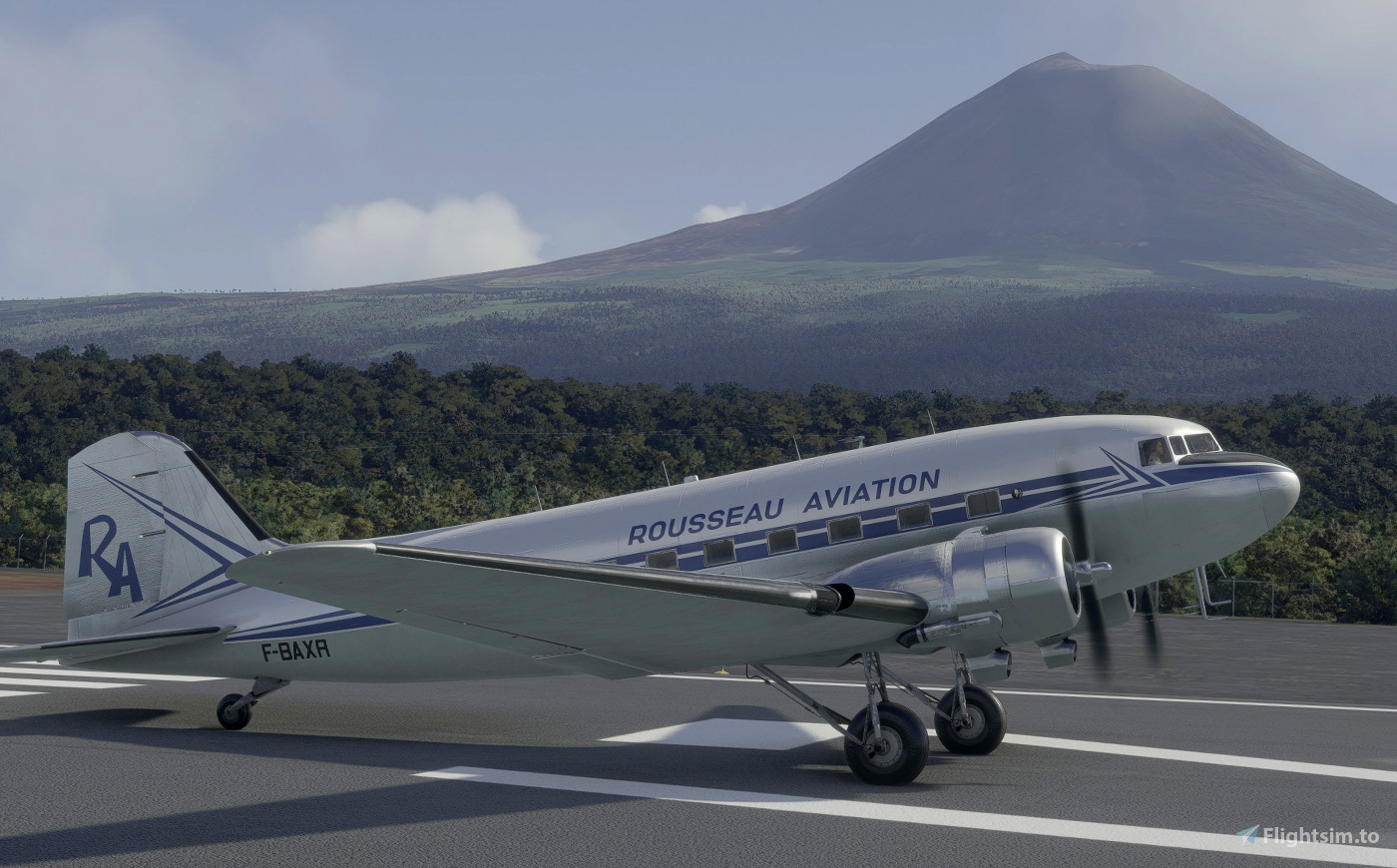 Douglas DC-3 Rousseau Aviation F-BAXR for Microsoft Flight Simulator | MSFS