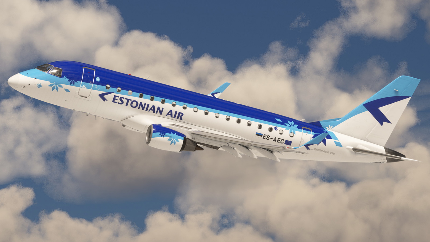 E170 Estonian Air - ES-AEA, ES-AEB, ES-AEC, ES-AED pour Microsoft ...