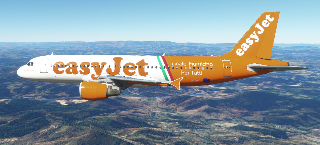 Easyjet Airlines A320 (G-EZIW) (Linate-Fiumicino Per Tutti Livery) for ...