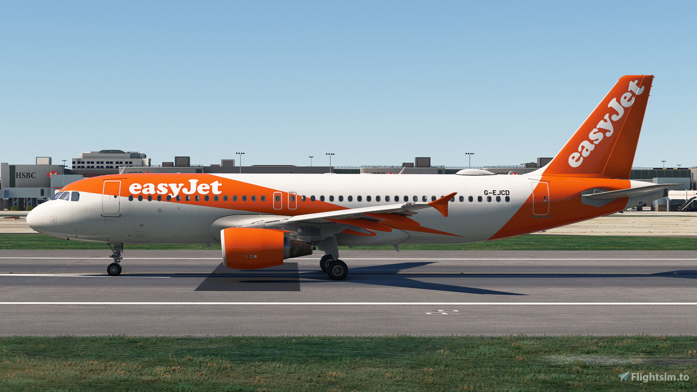 easyJet UK [ EZY (ex EJU Y180/AB)Package 1 ] w/OLD Cabin Fenixsim A320 ...