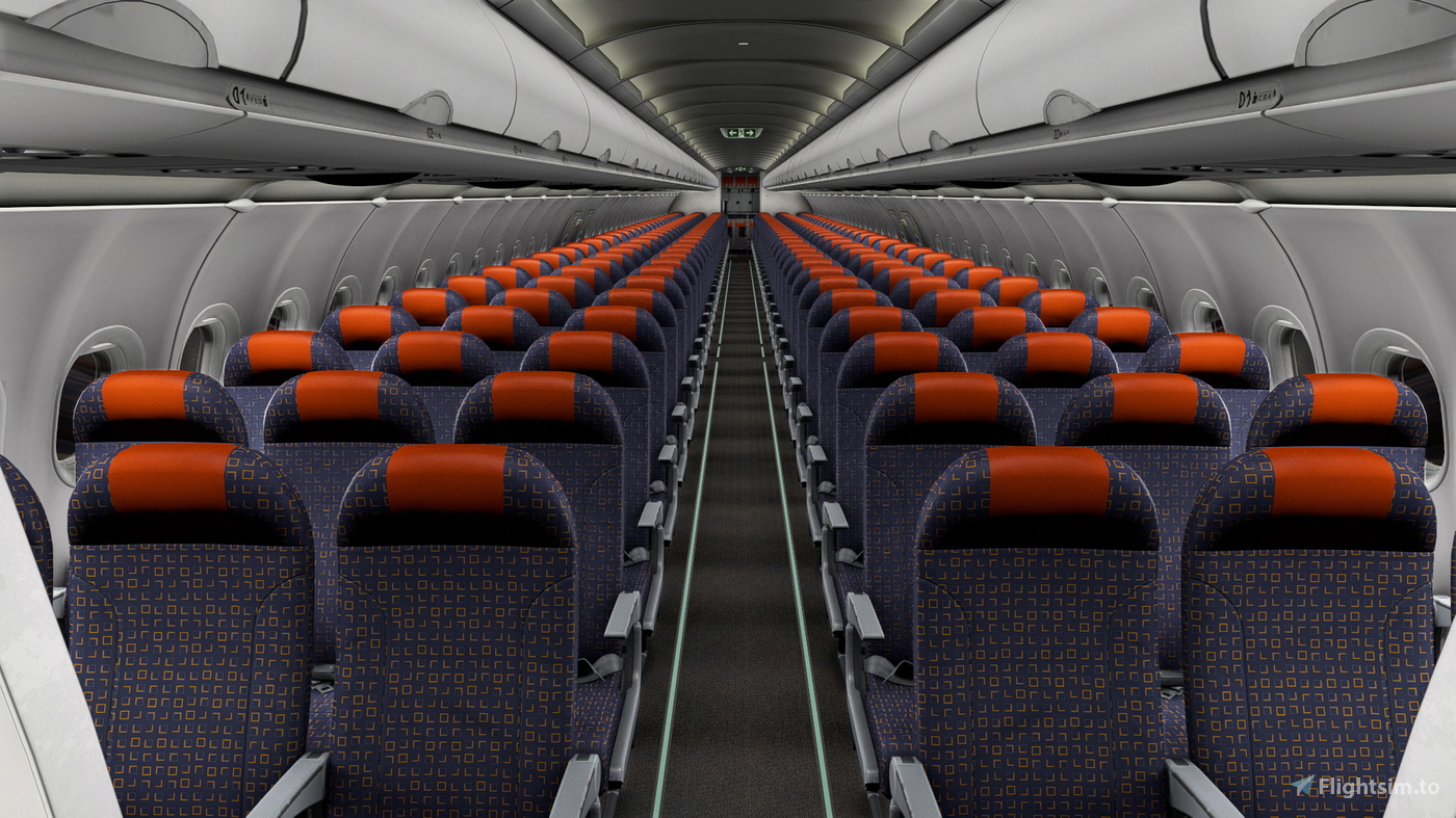 easyJet UK [ EZY (ex EJU Y180/AB)Package 1 ] w/OLD Cabin Fenixsim A320 ...