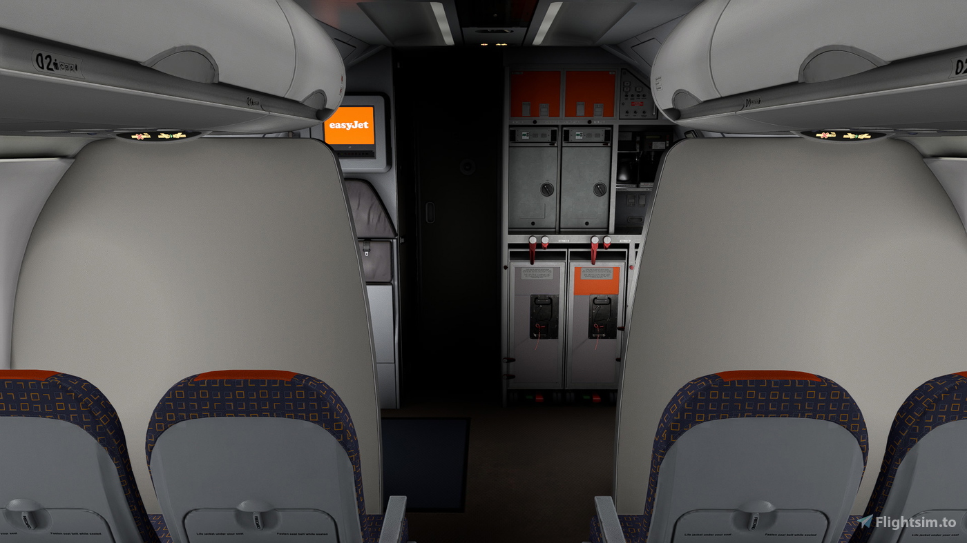 easyJet UK [ EZY (ex EJU Y180/AB)Package 1 ] w/OLD Cabin Fenixsim A320 ...
