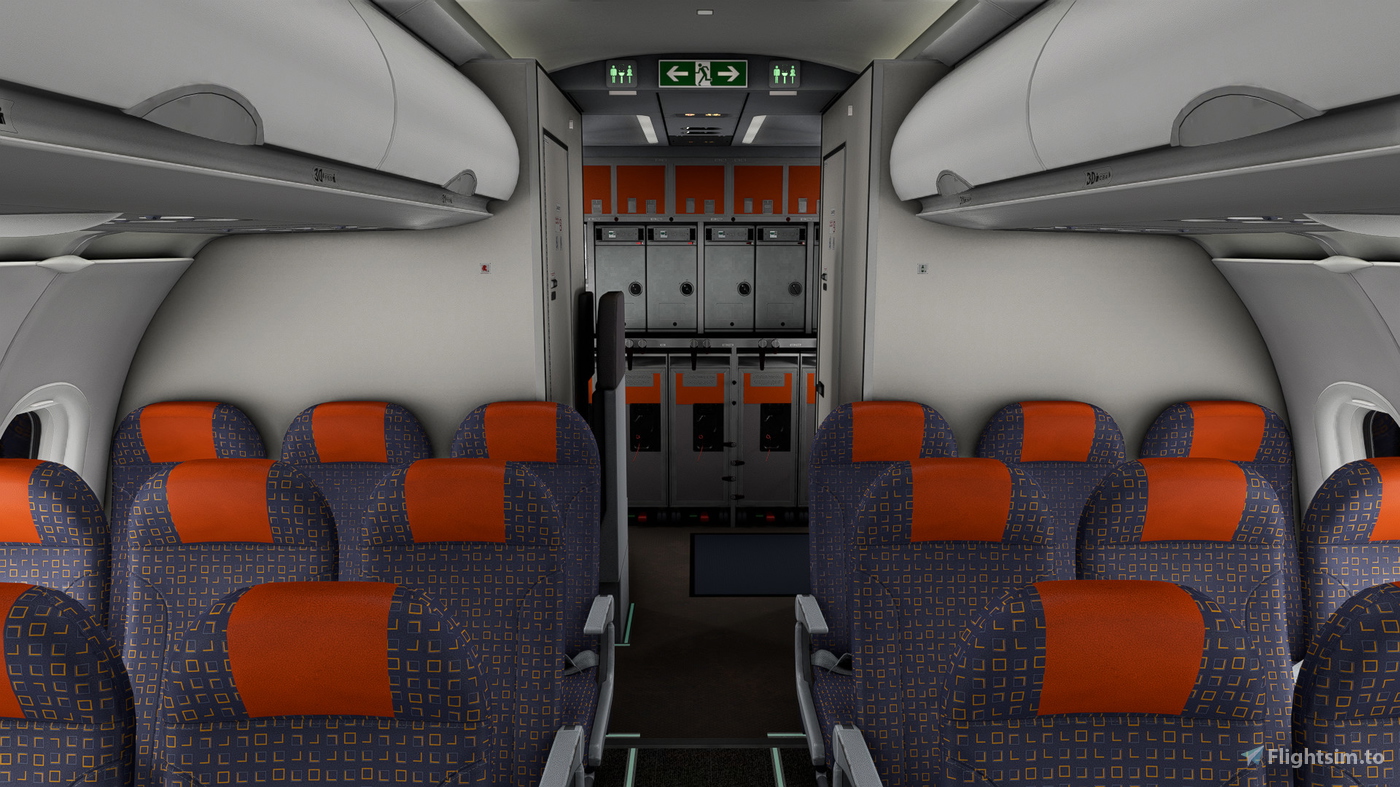 easyJet UK [ EZY (ex EJU Y180/AB)Package 1 ] w/OLD Cabin Fenixsim A320 ...