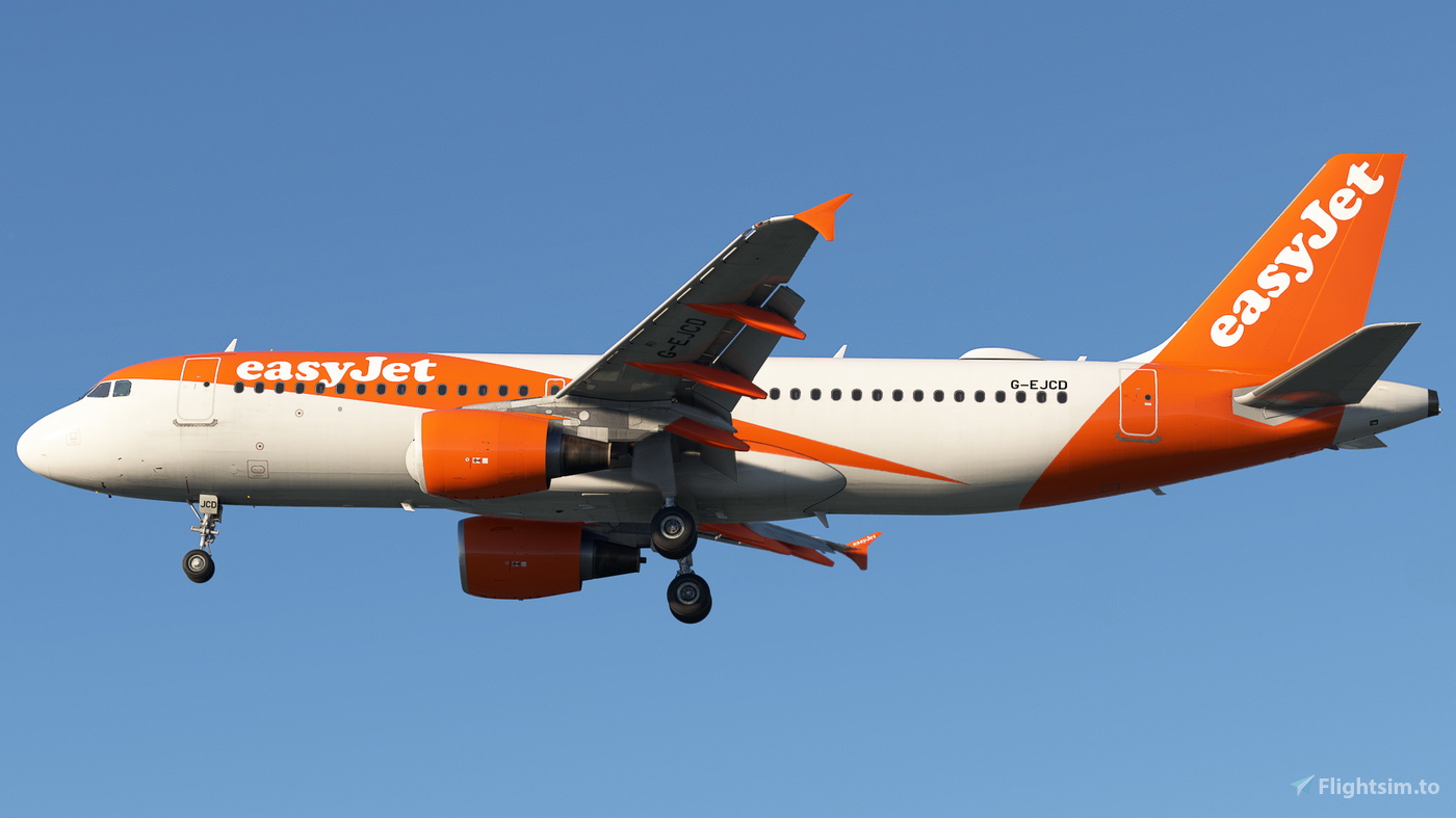easyJet UK [ EZY (ex EJU Y180/AB)Package 1 ] w/OLD Cabin Fenixsim A320 ...