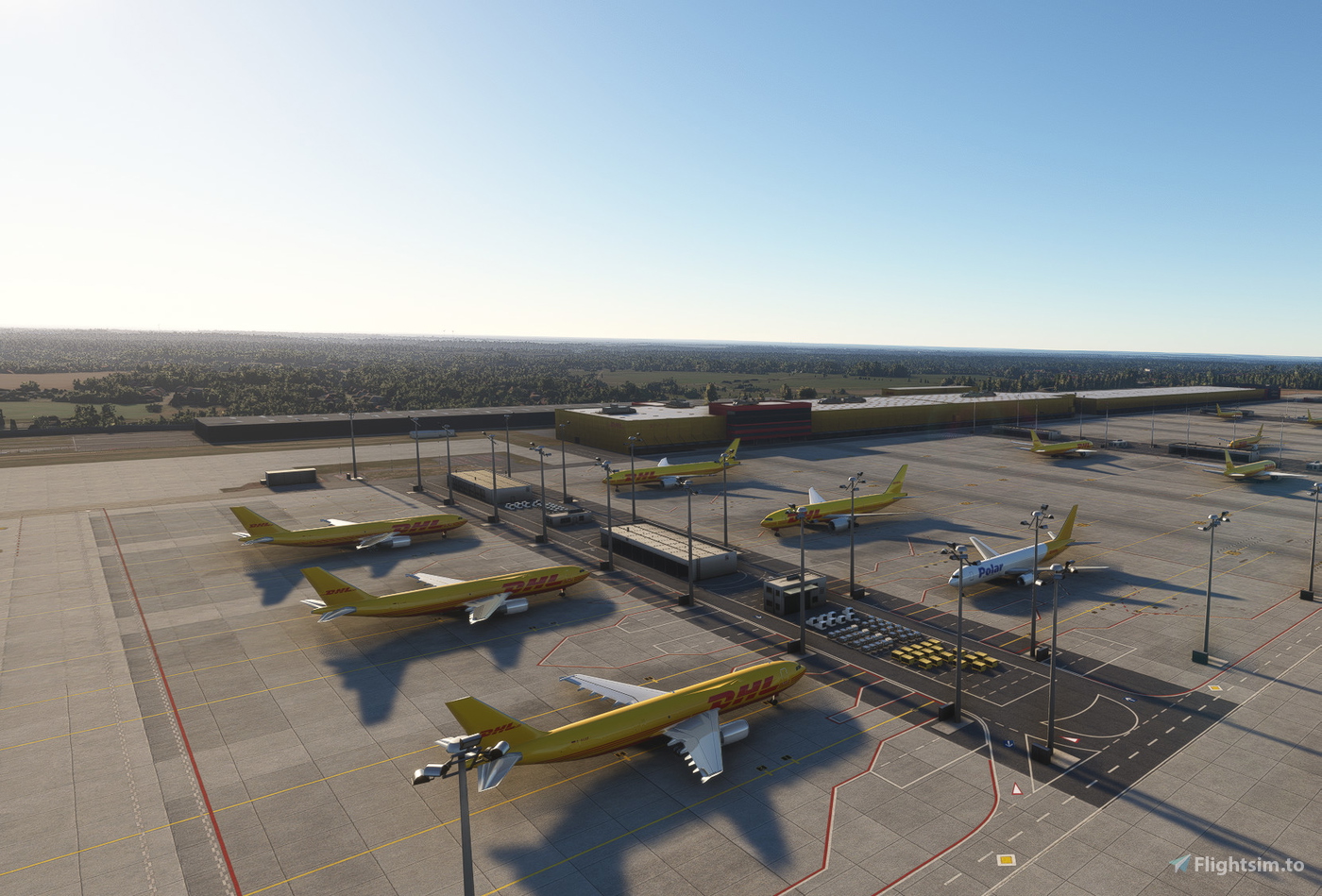 EDDP Digital Design Leipzig/Halle Static aircraft DHL for Microsoft ...