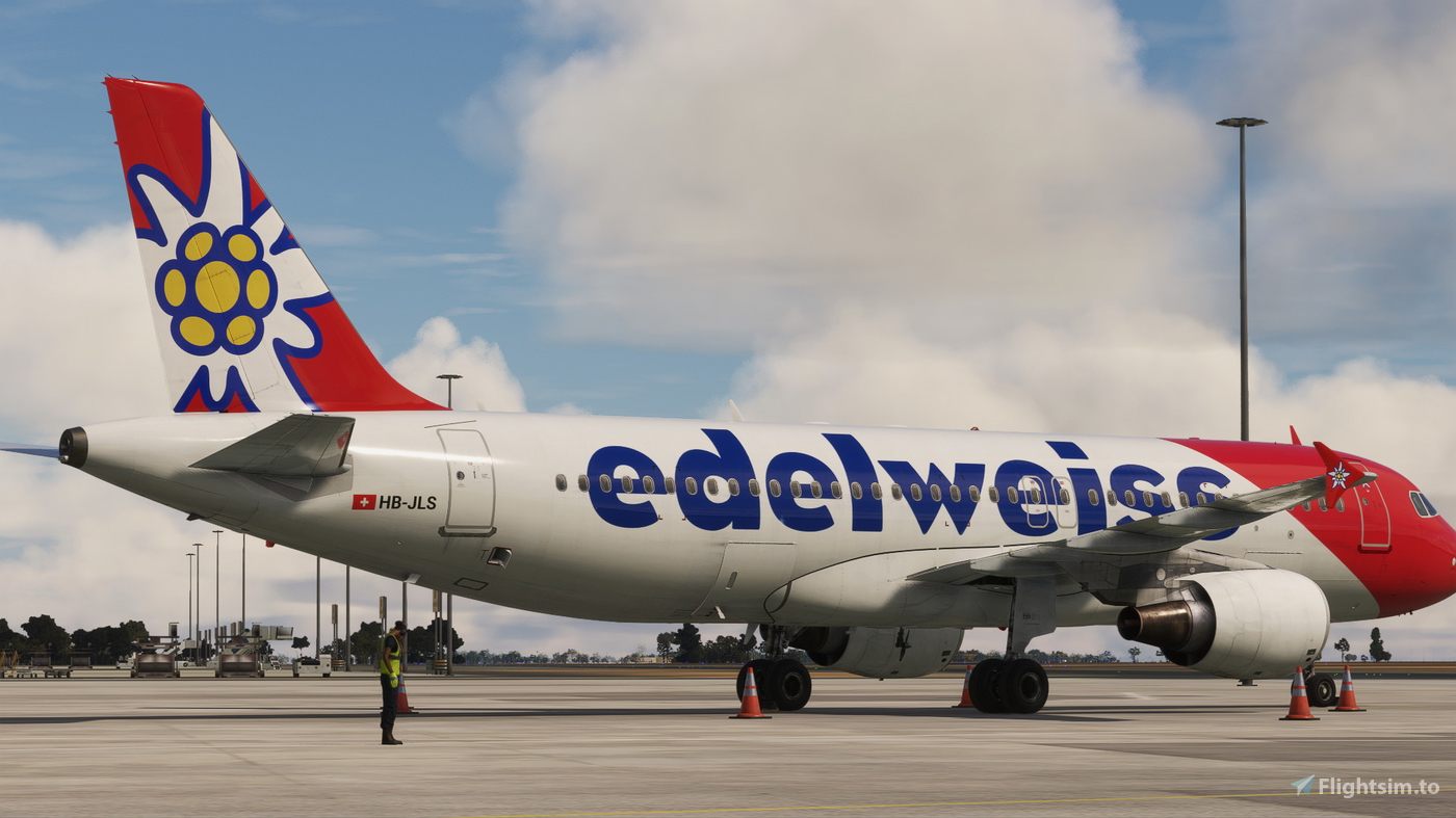 edelweiss A320 HB-JLS [raimbotrax][Fenix V2B2][8K] for Microsoft Flight Simulator | MSFS