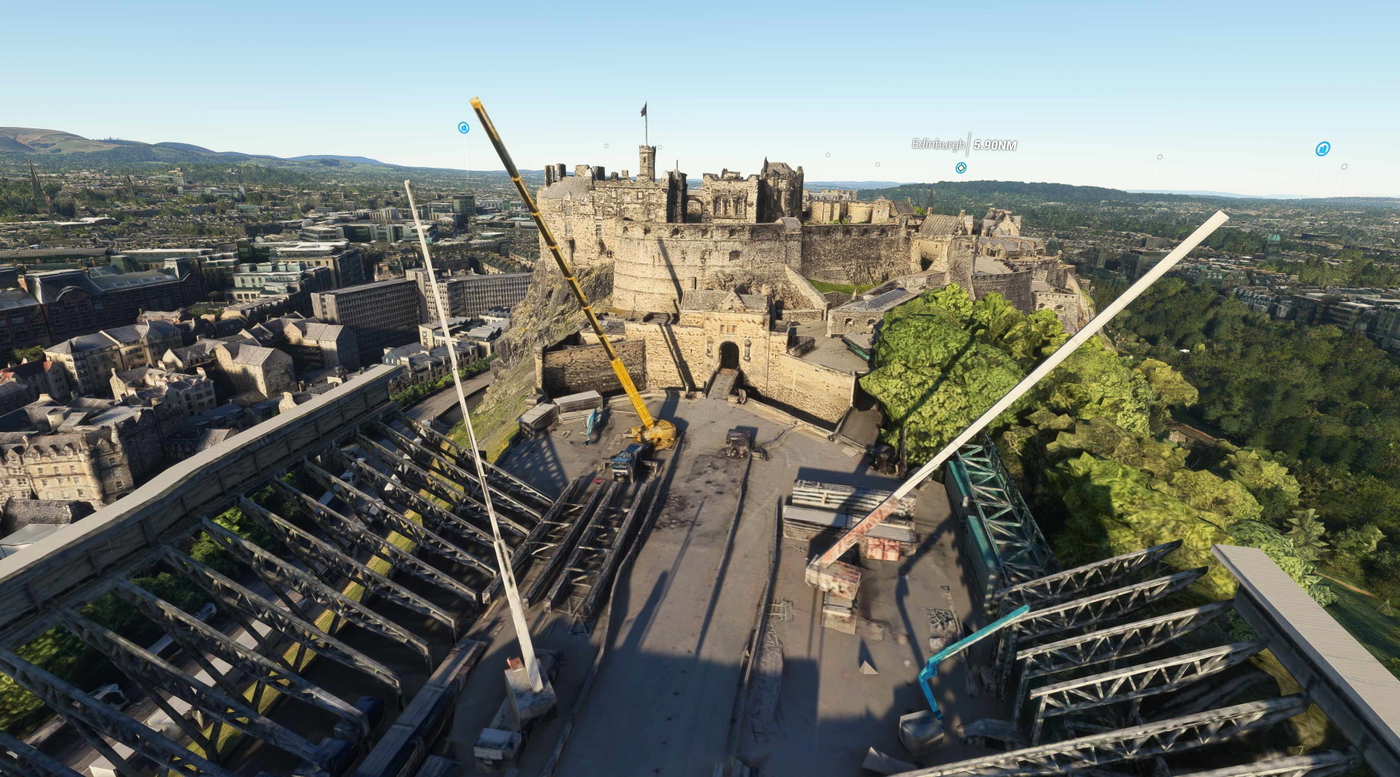 Edinburgh castle, Photogrammetry のために Microsoft Flight Simulator | MSFS