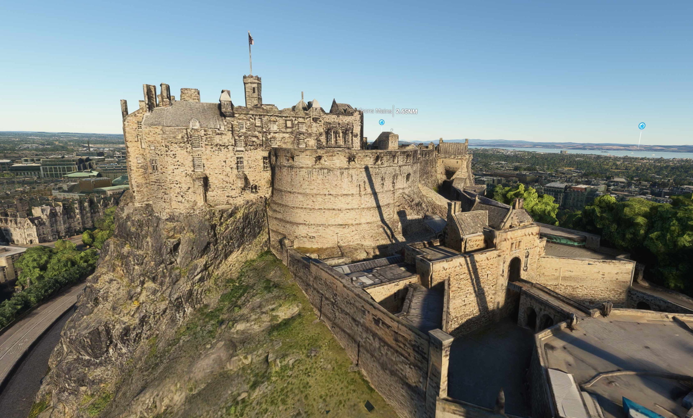 Edinburgh castle, Photogrammetry のために Microsoft Flight Simulator | MSFS