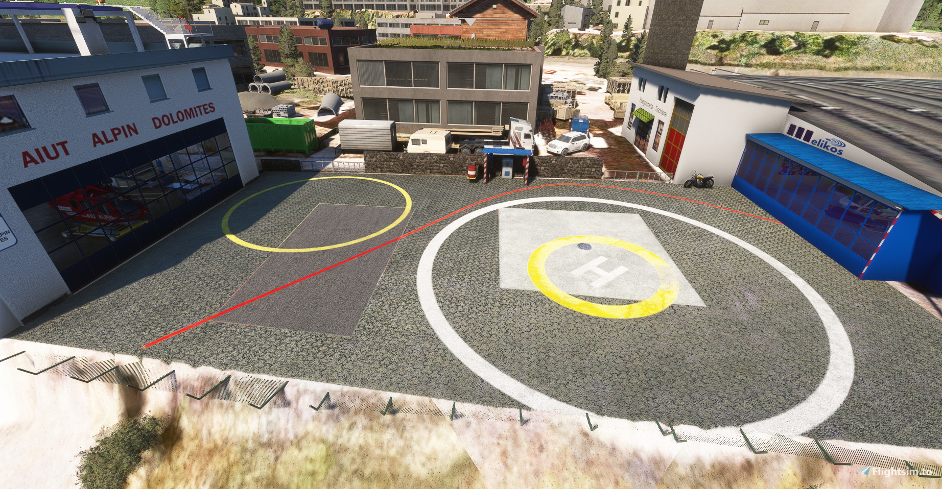 Elikos Helicopter Services Aiut Alpin Heliport - MSFS Add-on - Flightsim.to