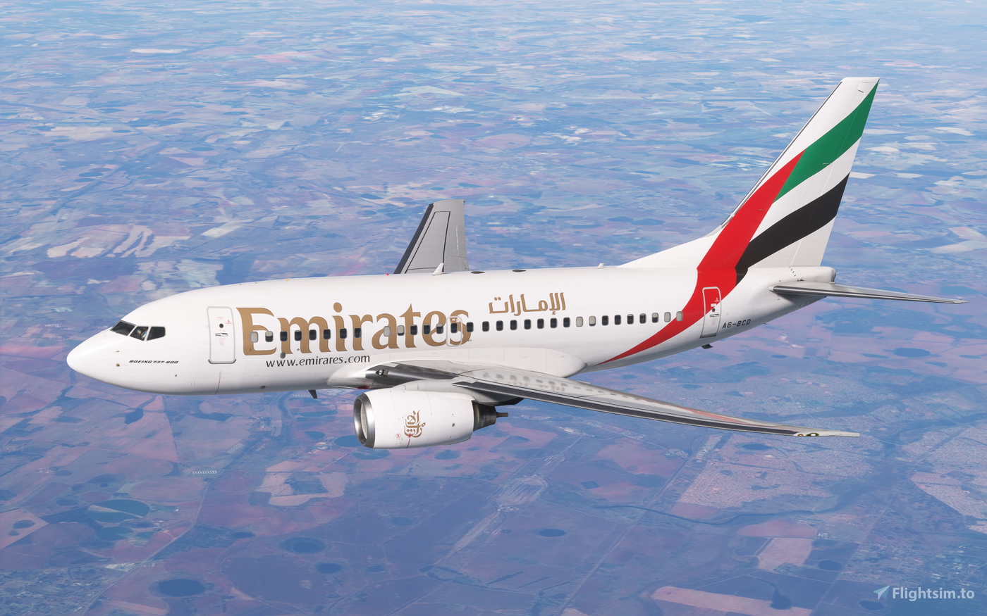 Emirates Boeing 737-600 PMDG A6-BCD Fictional for Microsoft Flight ...