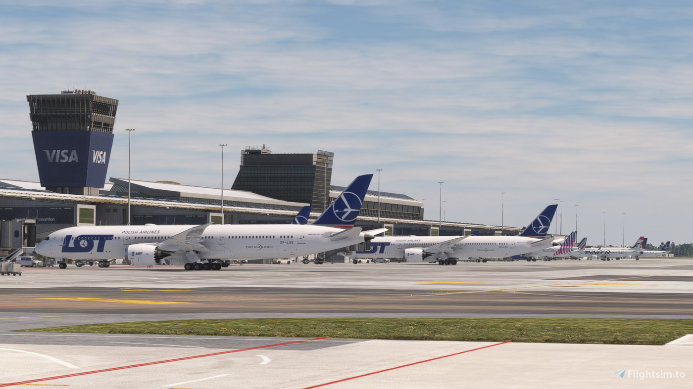 EPWA Warsaw FSLTL Static Aircraft for Microsoft Flight Simulator | MSFS