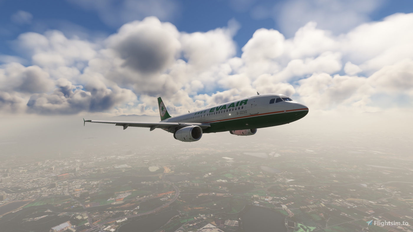 EVA AIR A320 B-22310 Livery For Fenix A320 BFU IAE for Microsoft Flight ...