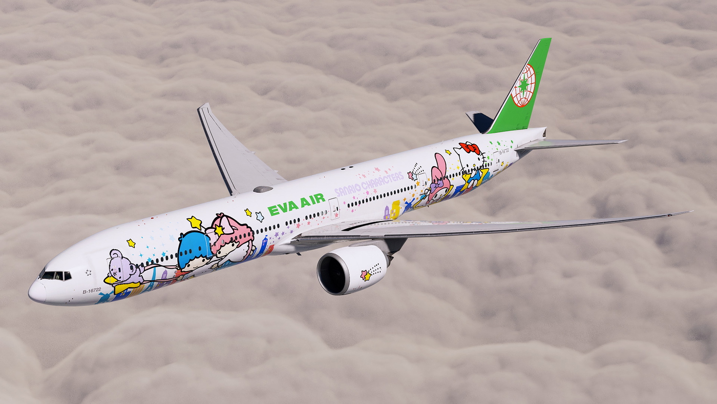 Eva Air Hello Kitty 777 EVA Air (B 16722) "Hello Kitty Shining Star"