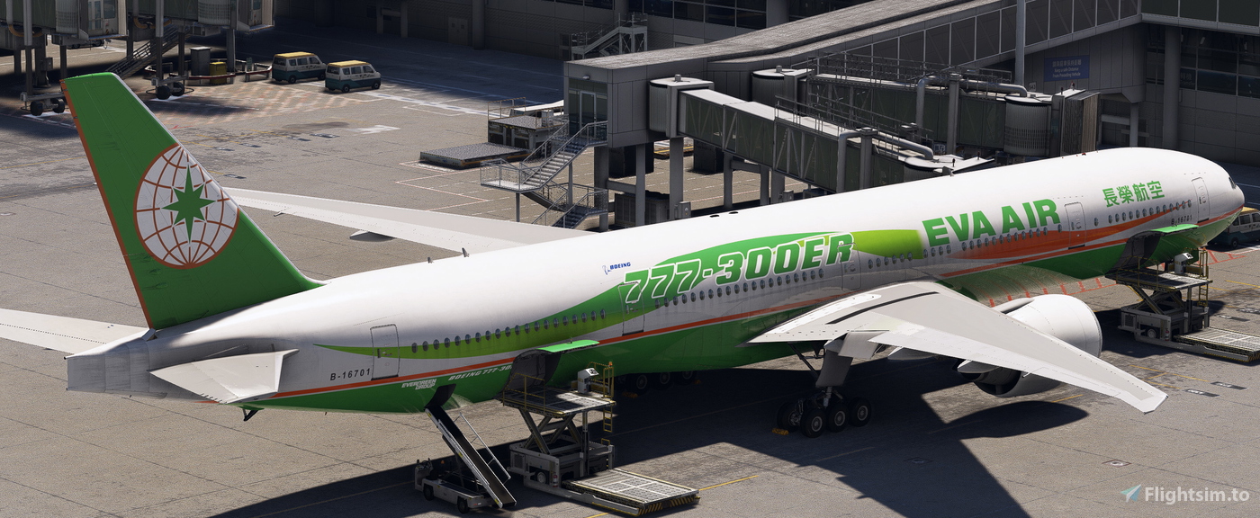 EVA Air B777-35E/ER - (B-16701) - 1st 777 [8K Tetxures] for Microsoft ...