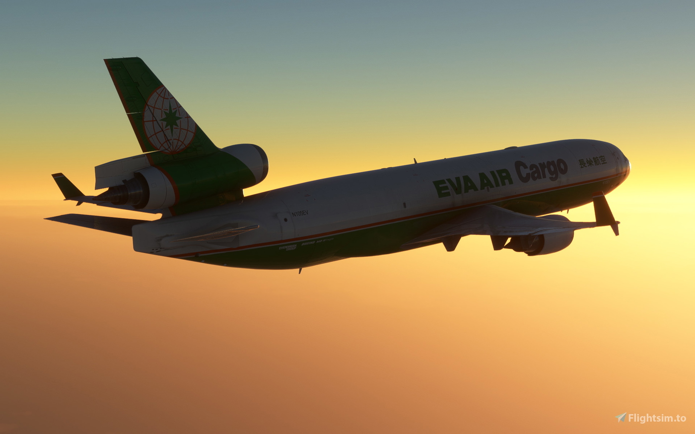 EVA air Cargo TFDI MD11 N105EV for Microsoft Flight Simulator | MSFS
