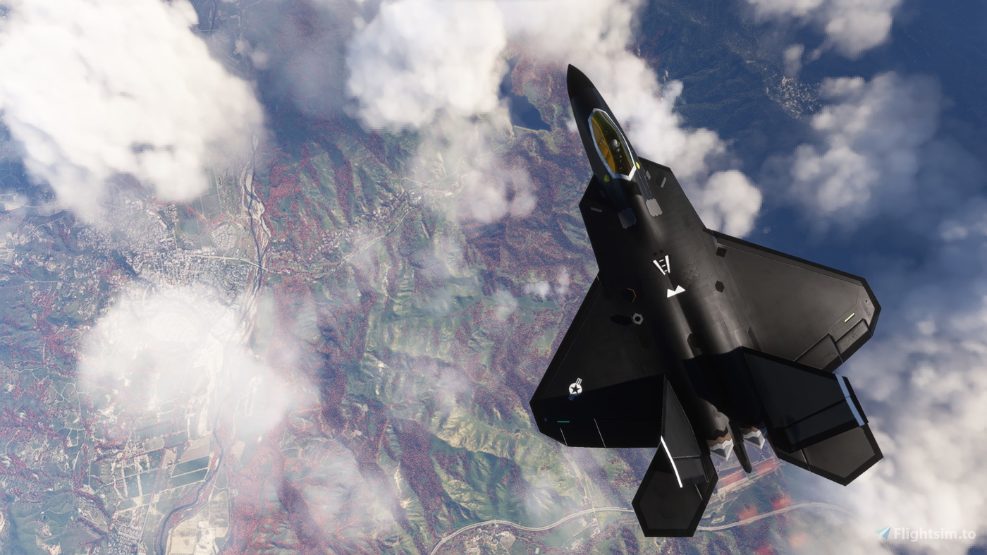 F-22A Lockheed "Skunk Works" (ADP) Demonstrator for Microsoft Flight ...