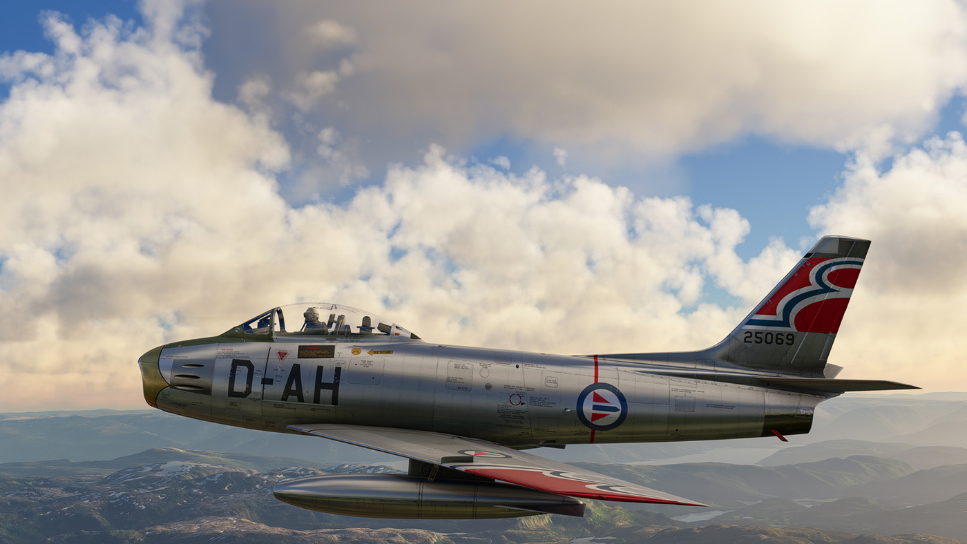 F-86 Sabre RNoAF AH-D for Microsoft Flight Simulator | MSFS
