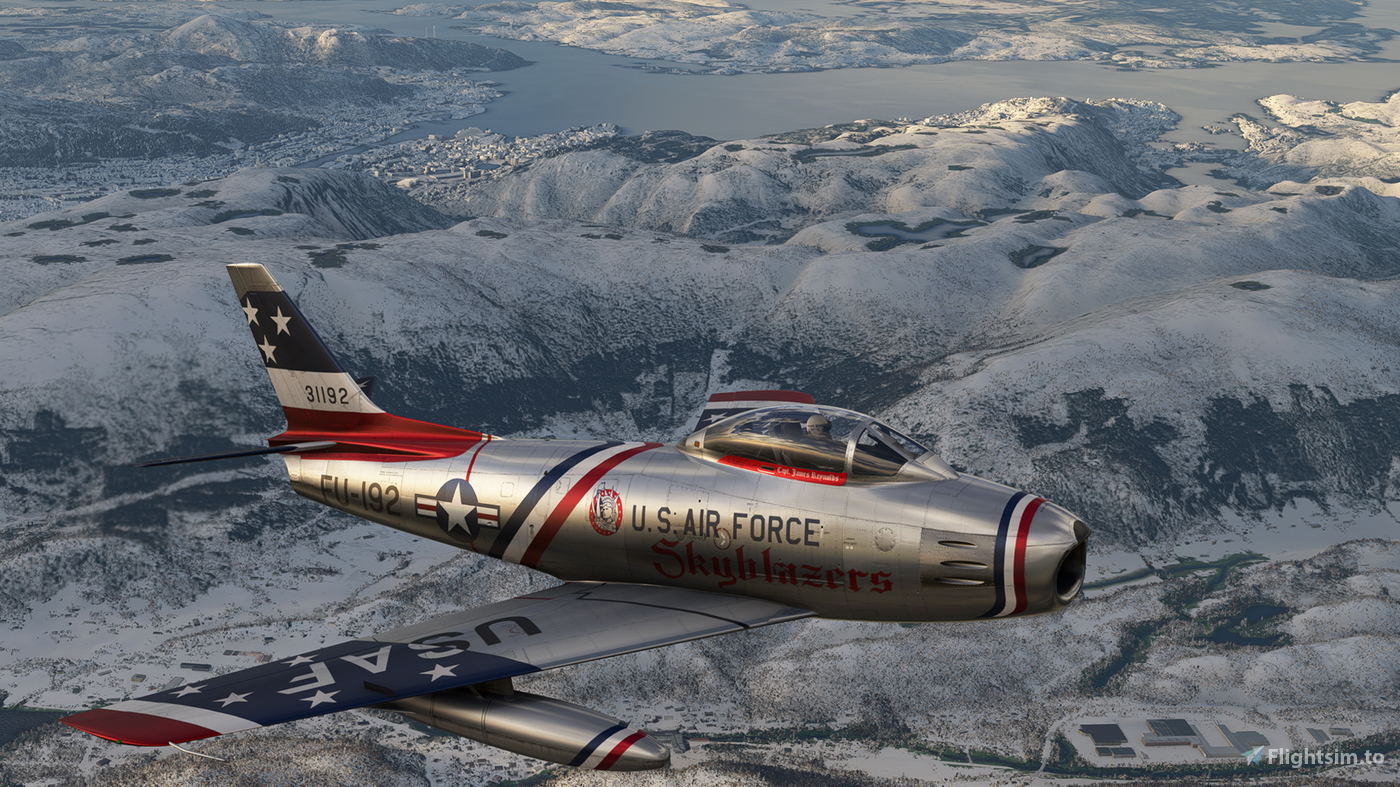 F-86F Sabre USAF Skyblazers for Microsoft Flight Simulator | MSFS
