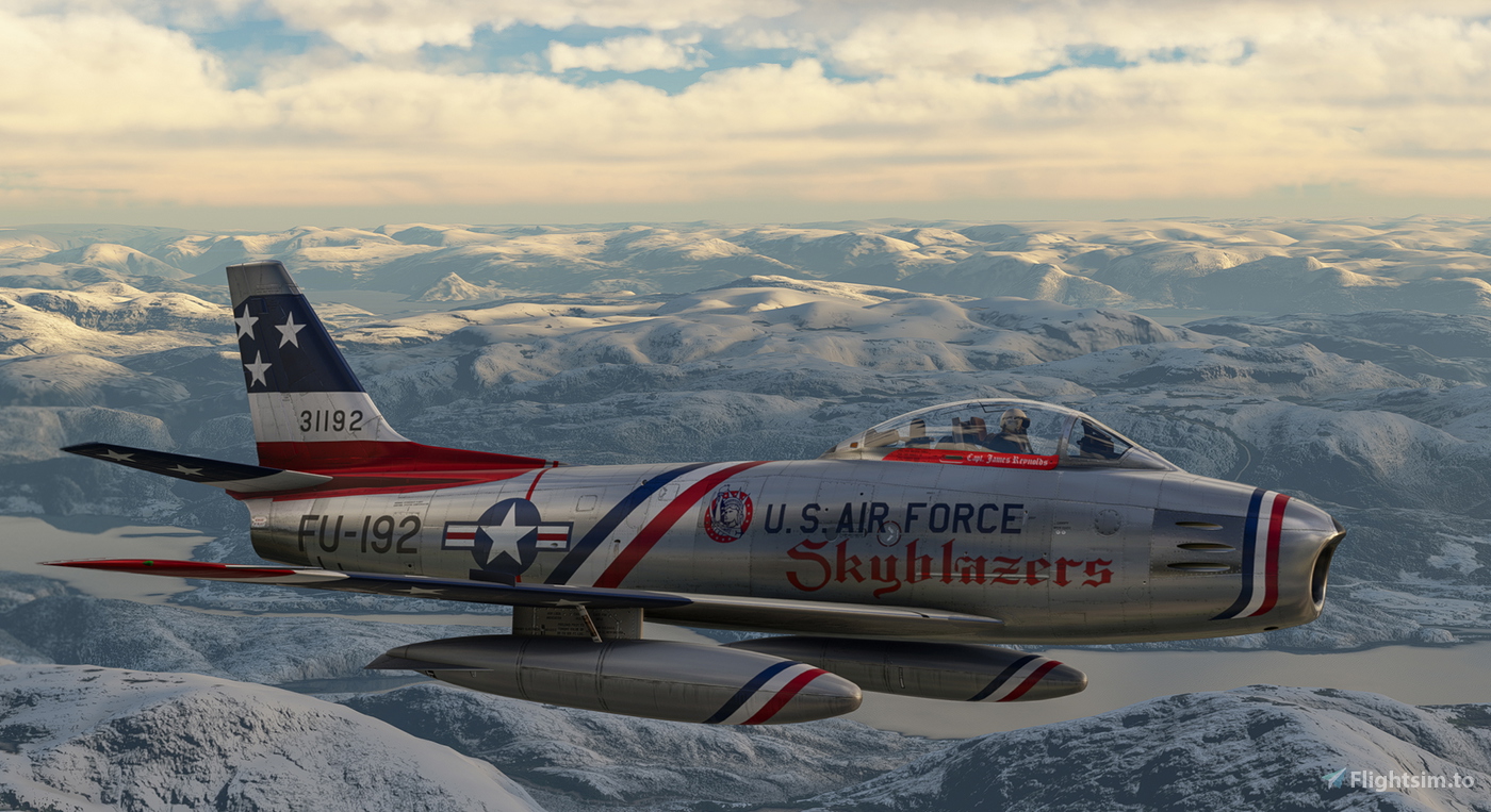 F-86F Sabre USAF Skyblazers for Microsoft Flight Simulator | MSFS