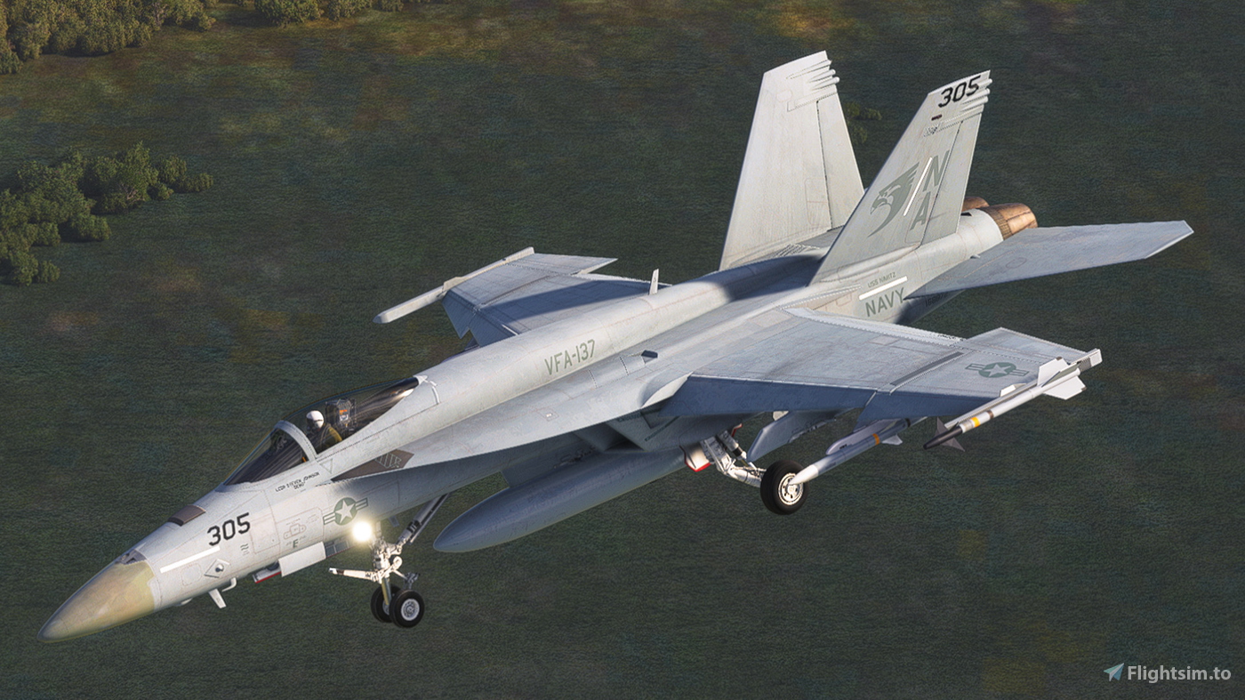 F/A-18E Super Warrior VFA-137 Kestrels NA-305 for Microsoft Flight ...