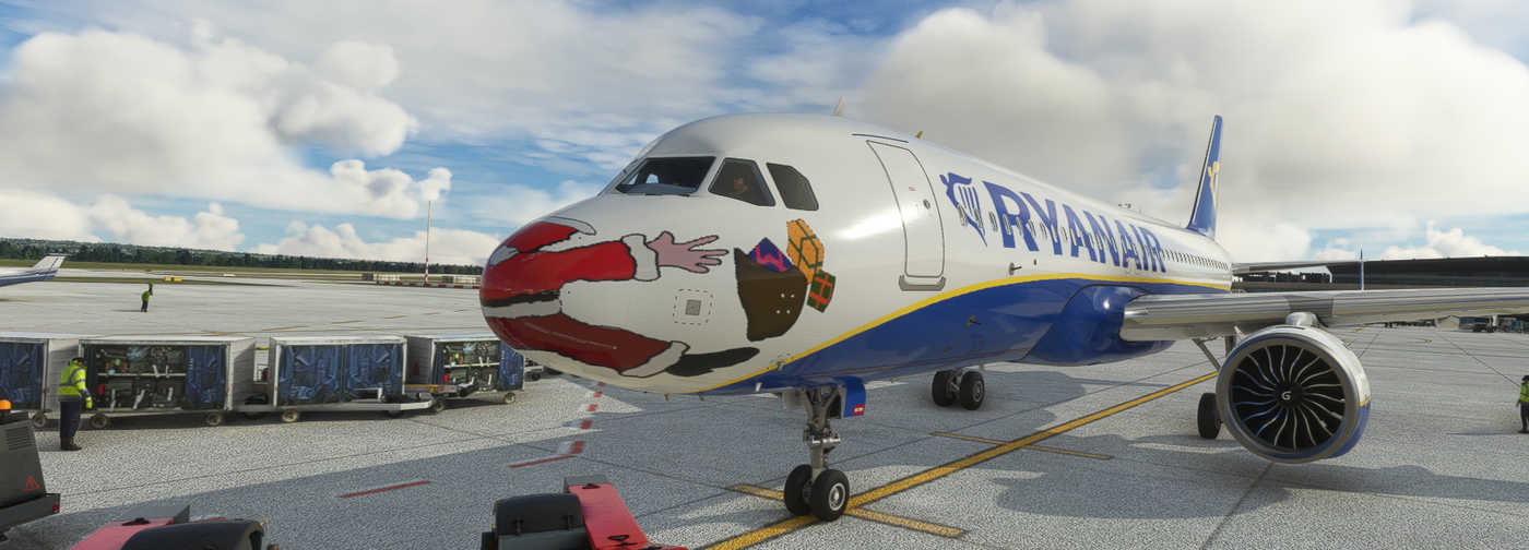 [A32NX] FBW A320neo Ryanair santa livery (8k) for Microsoft Flight ...