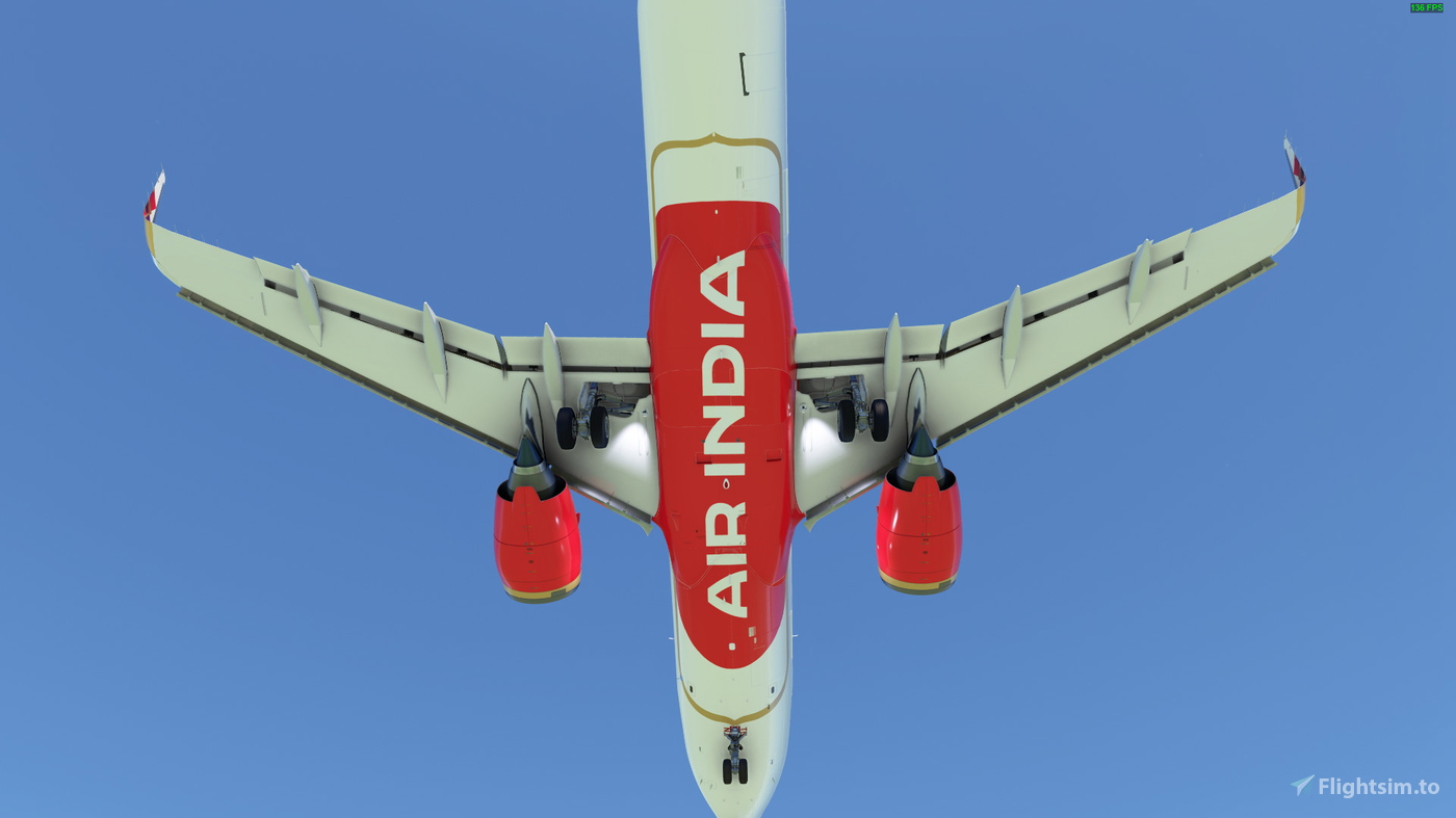 FlyByWire A32NX Air india A320Neo "VT-RTN" New Livery 'The Vista' for ...